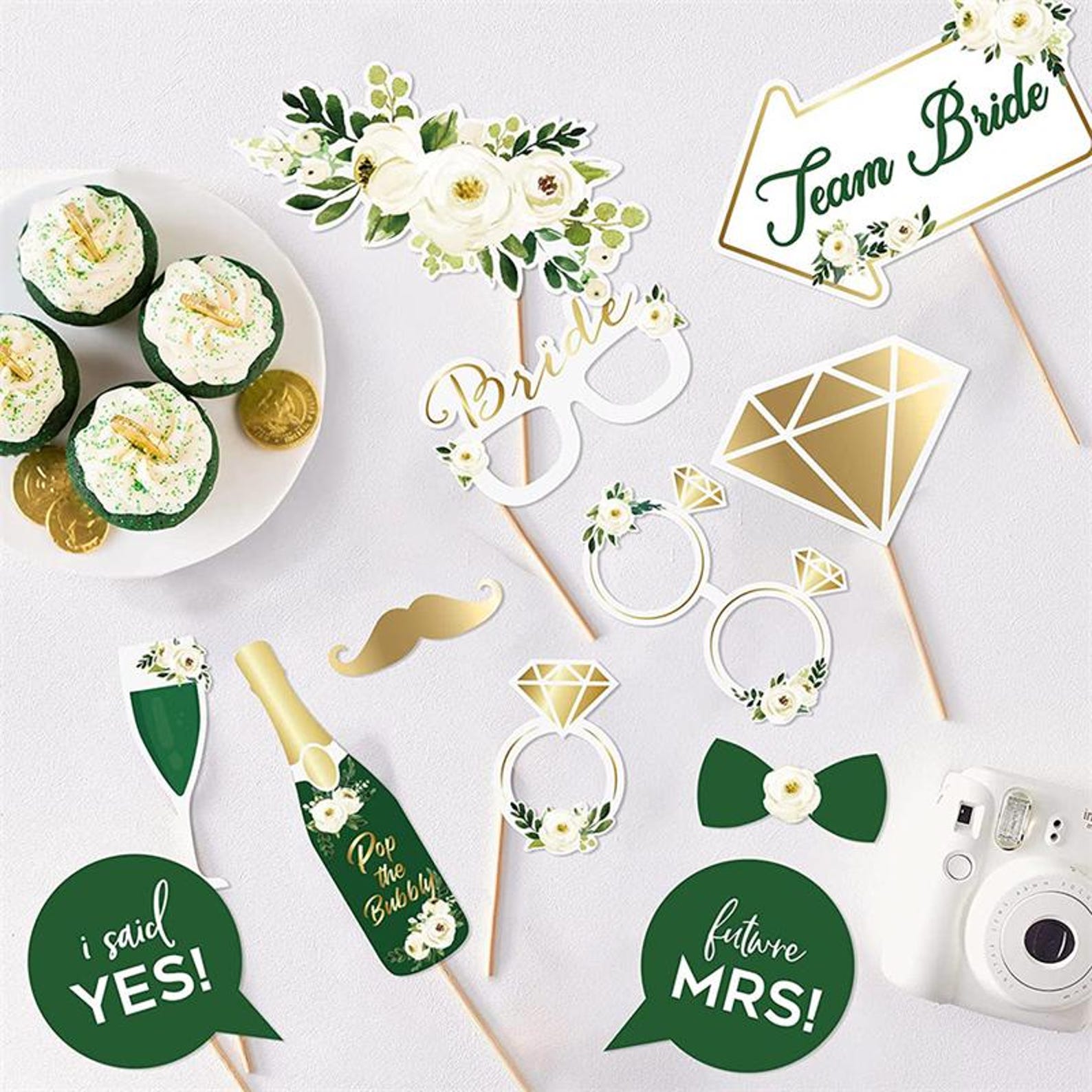 Team Bride Paper Photo Booth Props | Bachelorette Party Decoration - Etsy