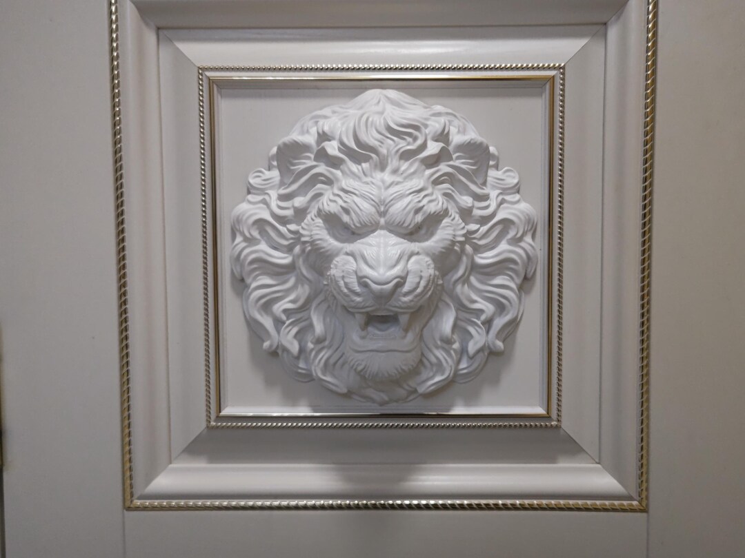 Door Decor Lion Head Rosette. Carved on Alder Wood. Free Tariffs to USA ...