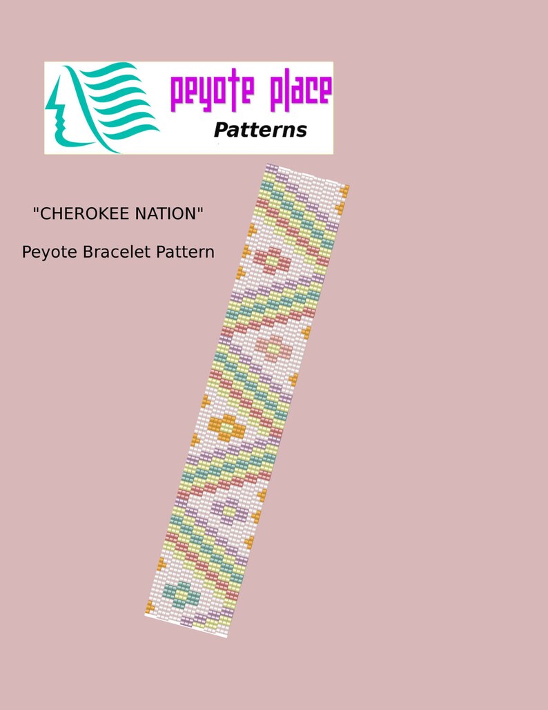 Cherokee Nation Peyote Bracelet Pattern - Etsy