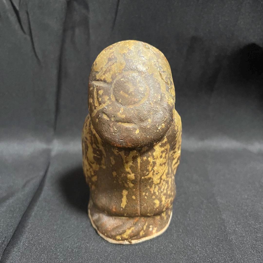 Antique Meiji Era Shigaraki Tanuki Figurine, Japanese Ceramic Lucky ...