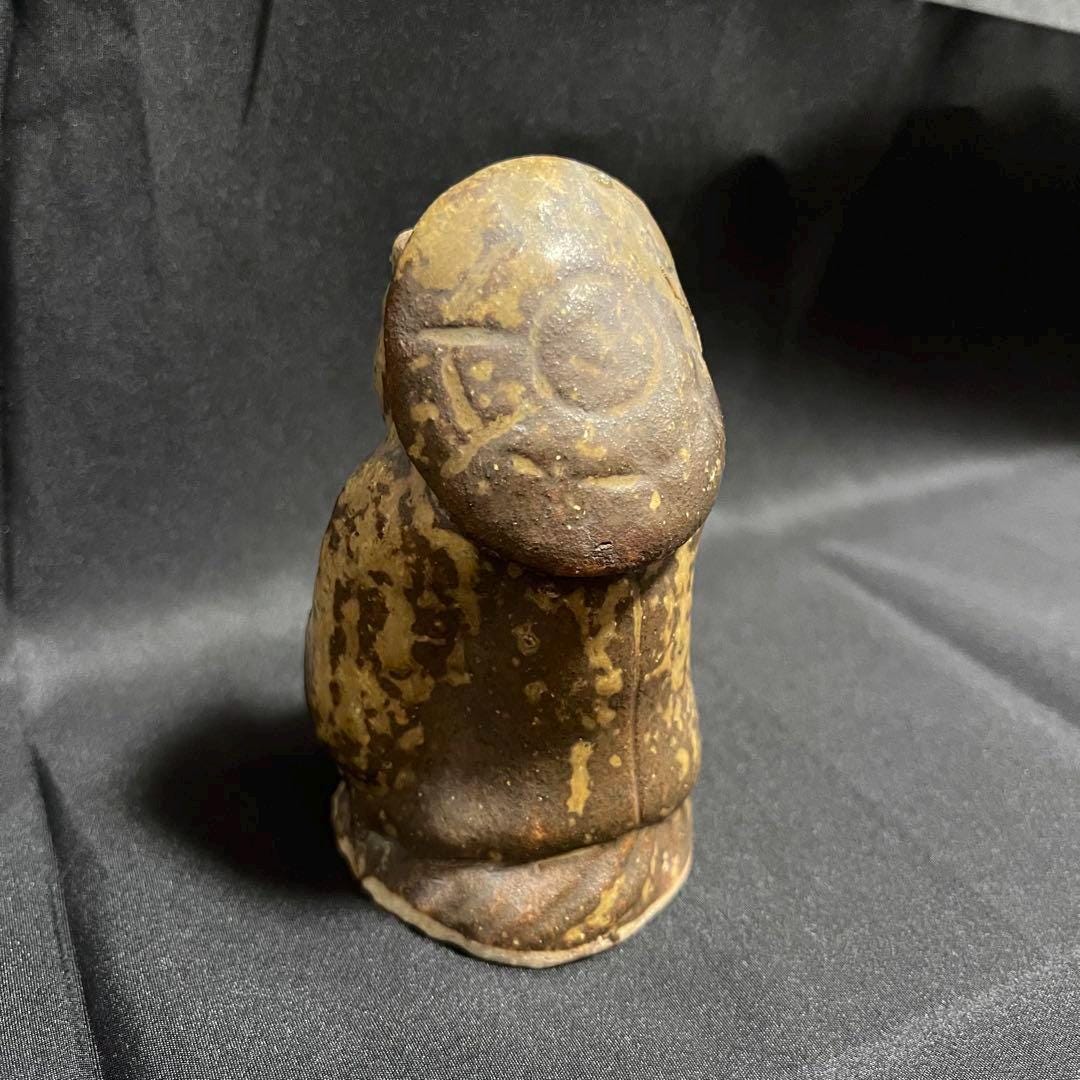 Antique Meiji Era Shigaraki Tanuki Figurine, Japanese Ceramic Lucky ...