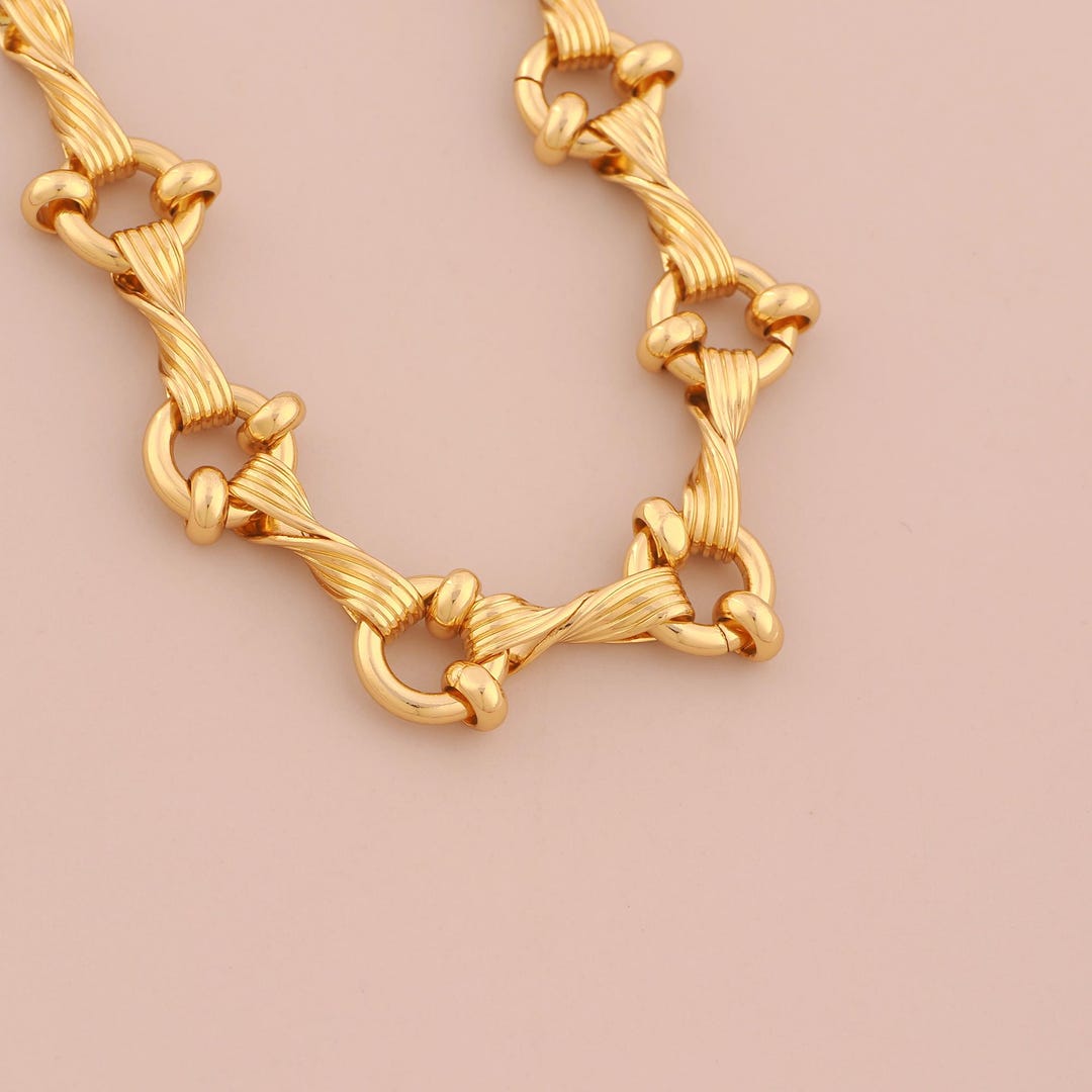 Gold Twist Chains,18k Gold Filled Twist Chains, Fashionable and Stylish ...