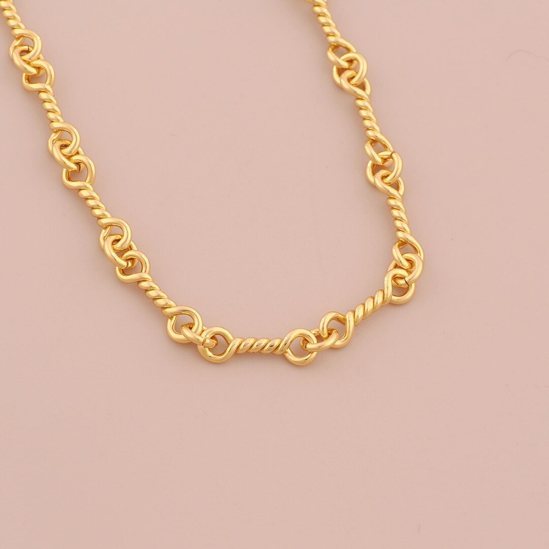 Gold Twist Chains,18k Gold Filled Twist Chains, Fashionable and Stylish ...