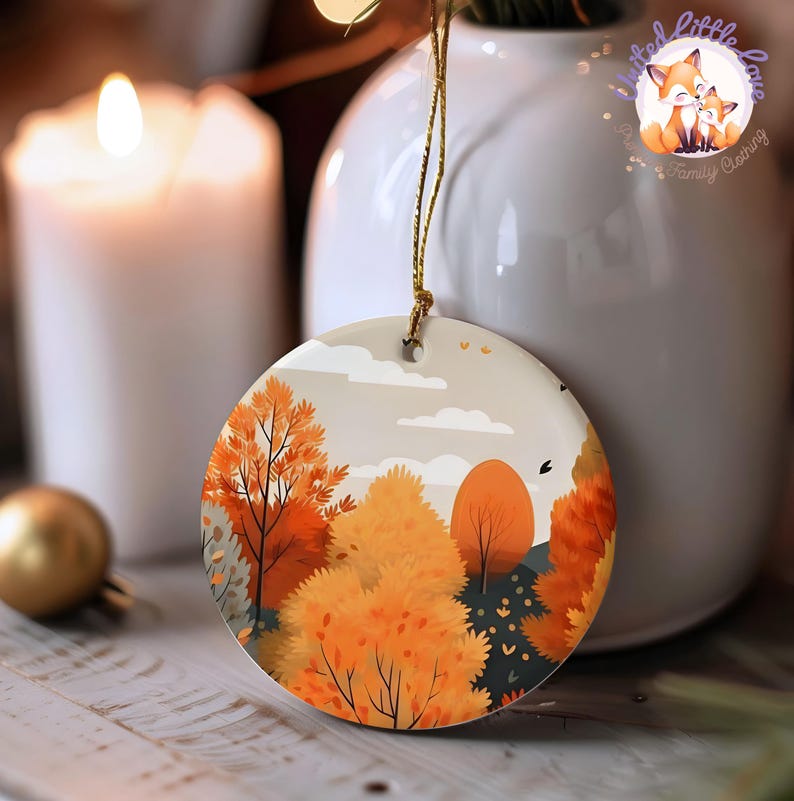 Autumn Christmas Ornament, Fall Holiday Decor Ornament, Thanksgiving ...