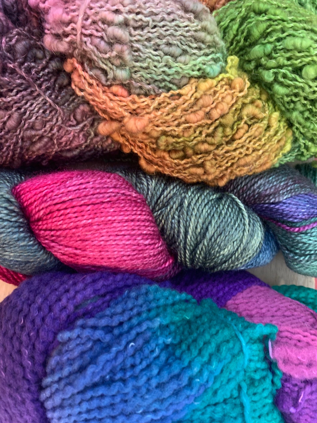 Bog Sale LOT 1 Blue Heron Yarn Silk/merino, 1 Soft Wool Twist, and 1 ...