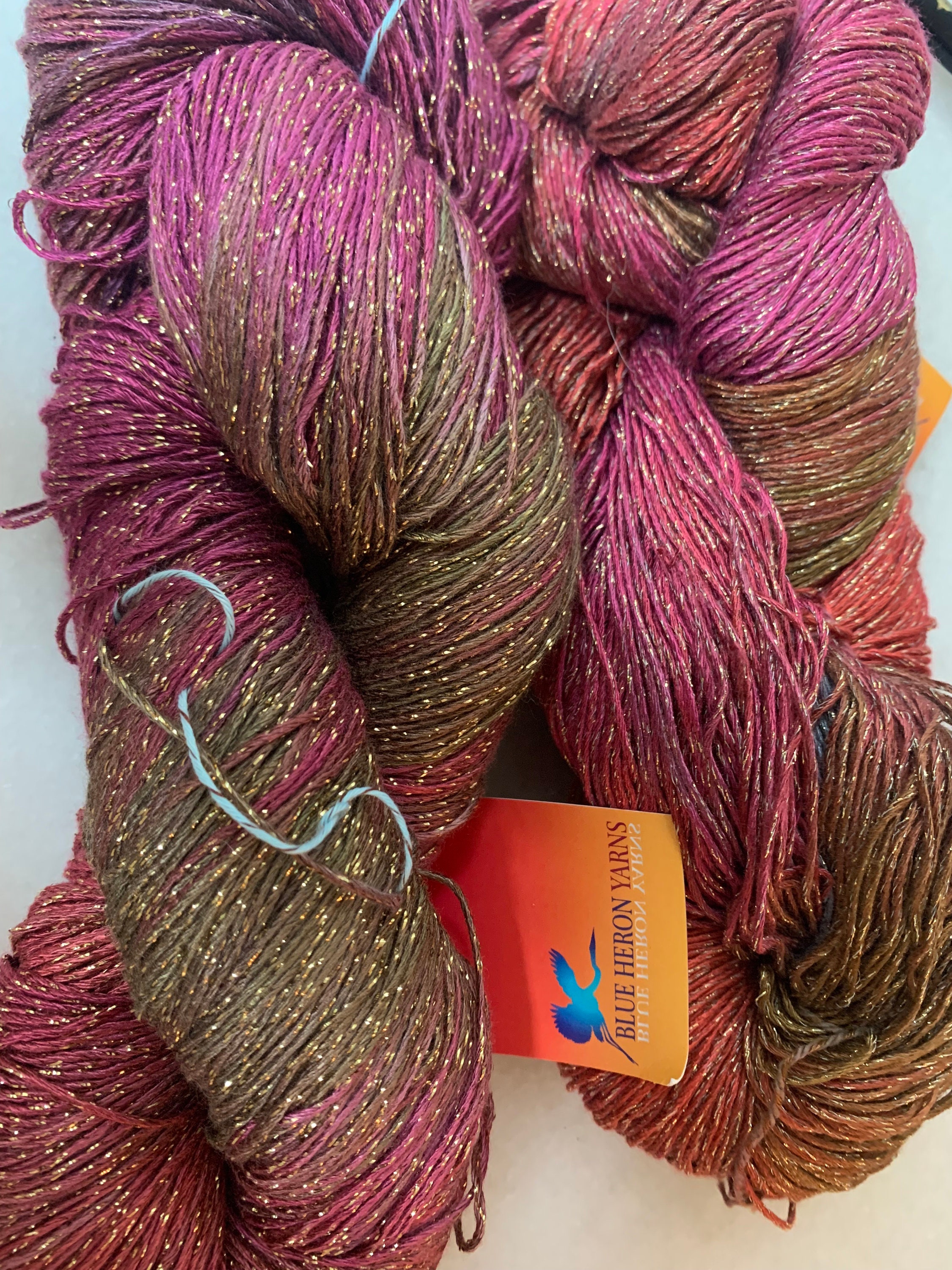 Blue Heron Yarn 2023 Hand Dyed Rayon Metallic sandstone 550 Yards 8 Oz ...