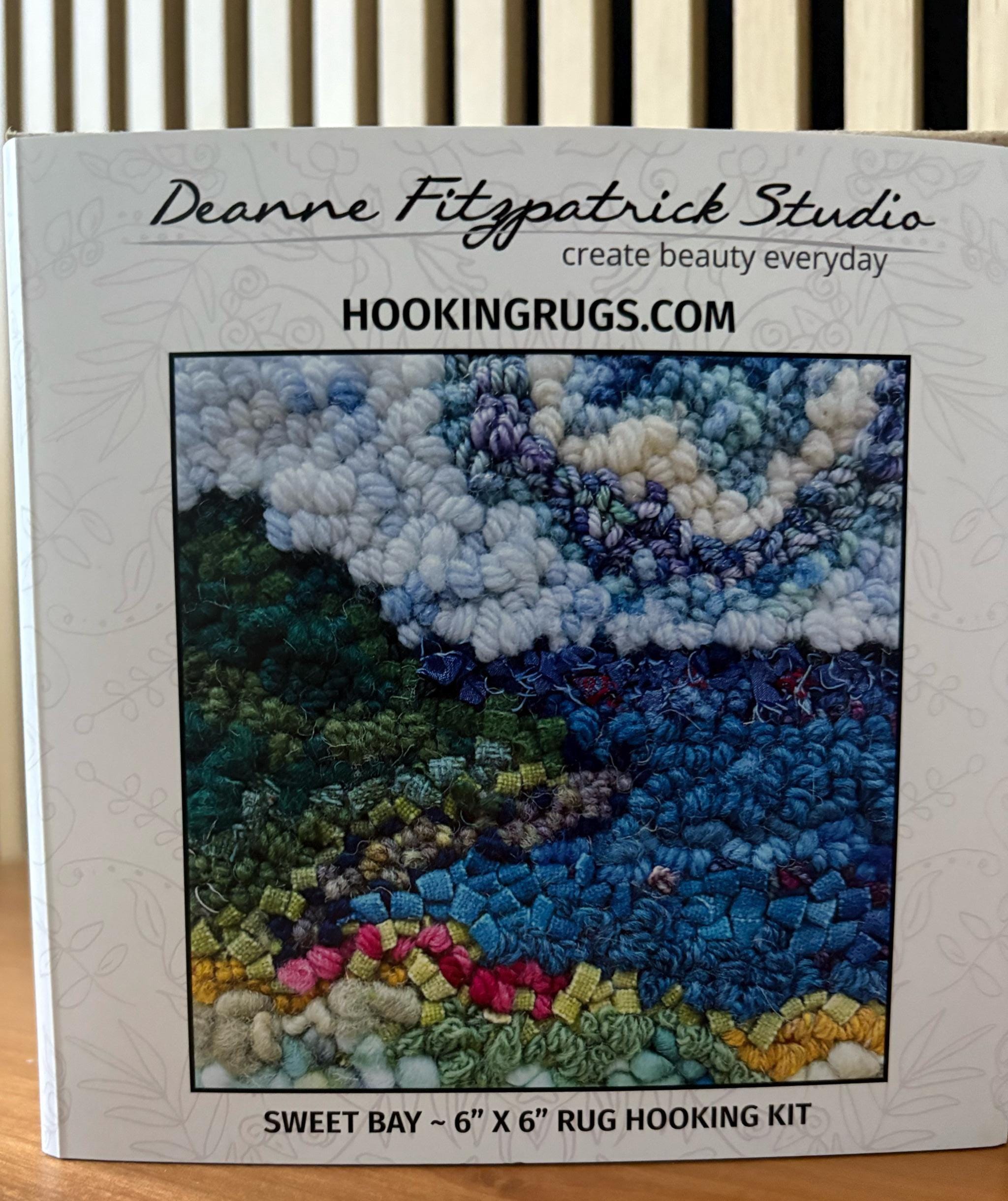 DEANNE FITZPATRICK! LINEN! Rug Hooking Complete Boxed Kit- Hook, Hand ...