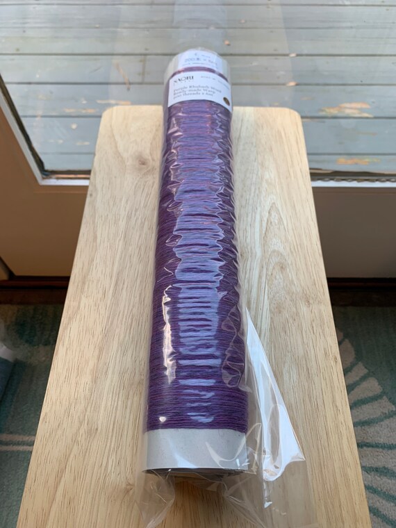 limited edition Cerulean Blue Wool Saori ready made pre-warped roll ...
