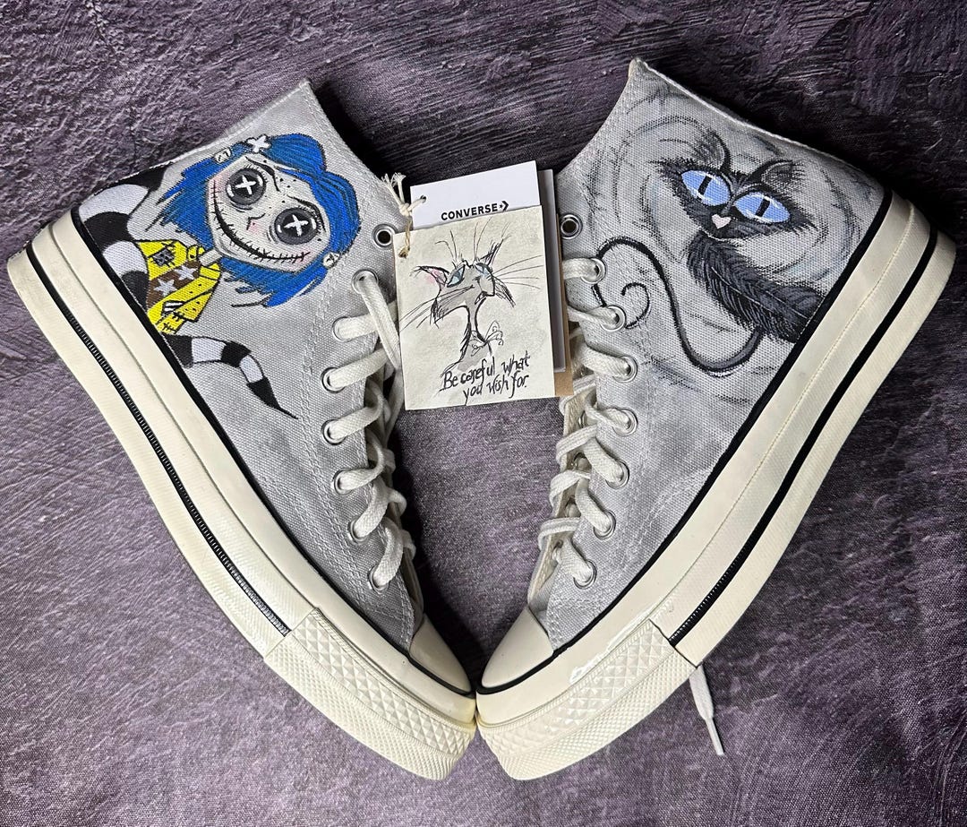 Coraline - Chuck 70 Unisex Converse - Custom Hand-painted Shoes - Etsy
