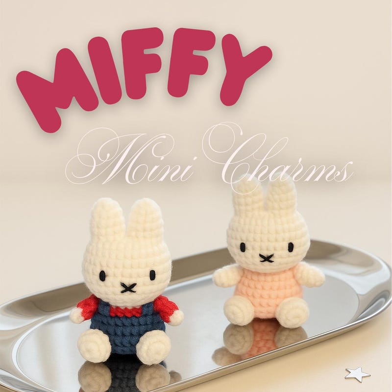 Miffy Amigurumi Keychain - Etsy