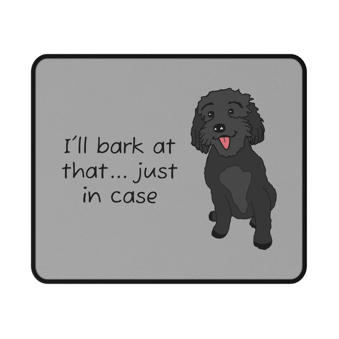 Customisable Cockapoo (grey/black) Dog-themed Non-slip Gaming Mouse Pad ...