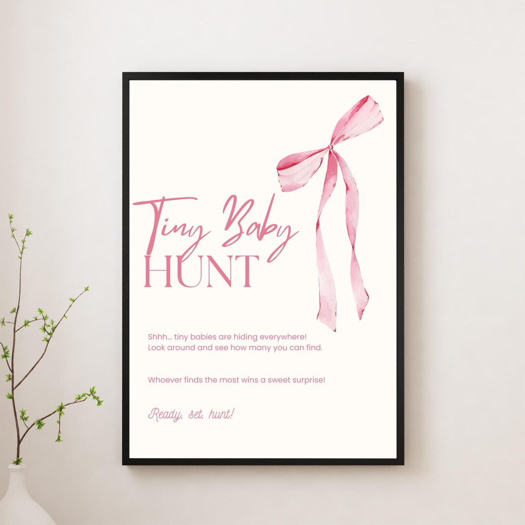 Tiny Baby Hunt - Baby Shower Game - Fun Hide & Seek Activity - Instant ...
