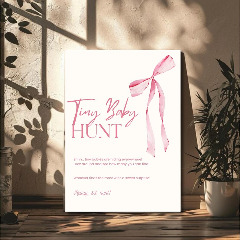 Tiny Baby Hunt - Baby Shower Game - Fun Hide & Seek Activity - Instant ...