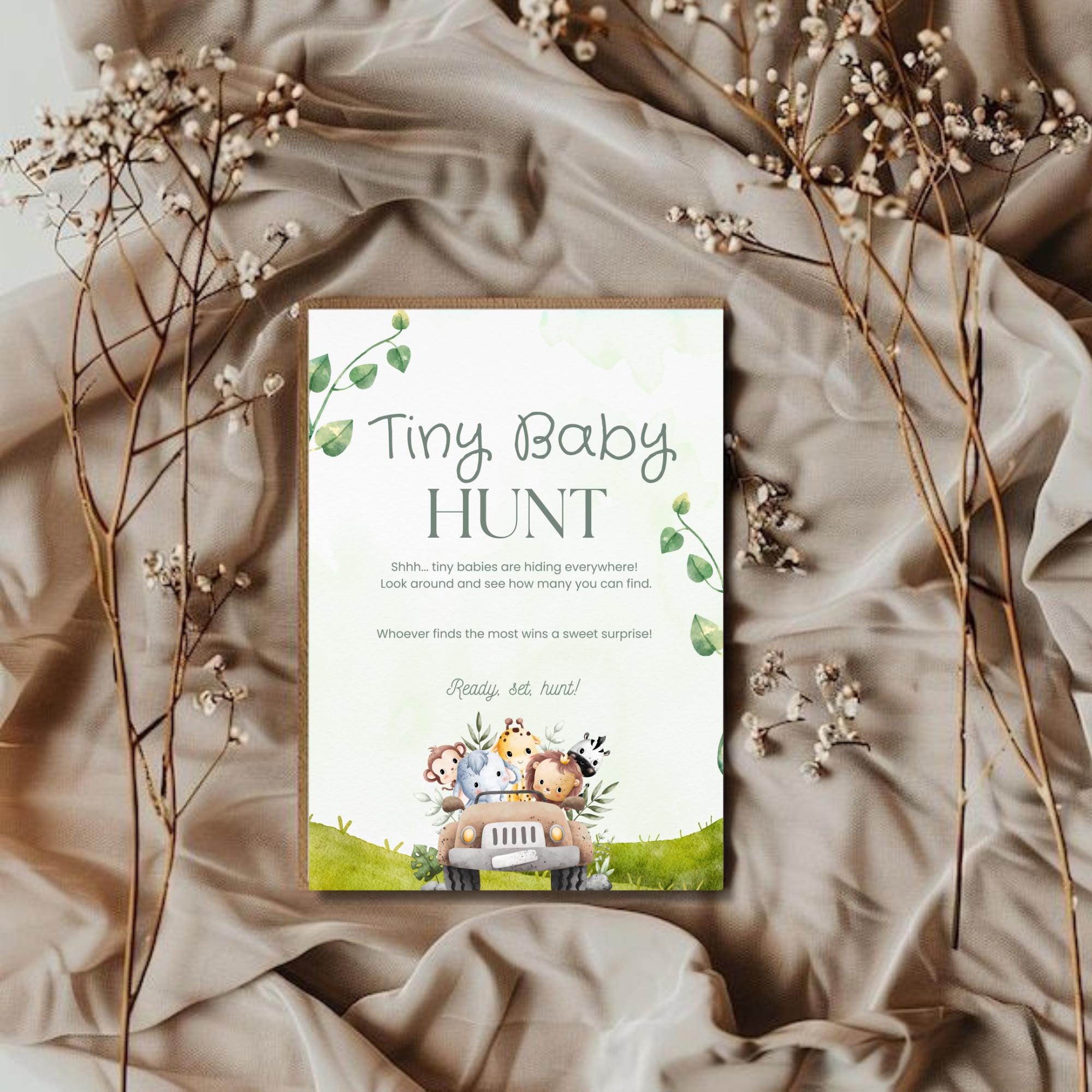 Tiny Baby Hunt Game - Baby Shower Scavenger Hunt - Fun Printable Party ...
