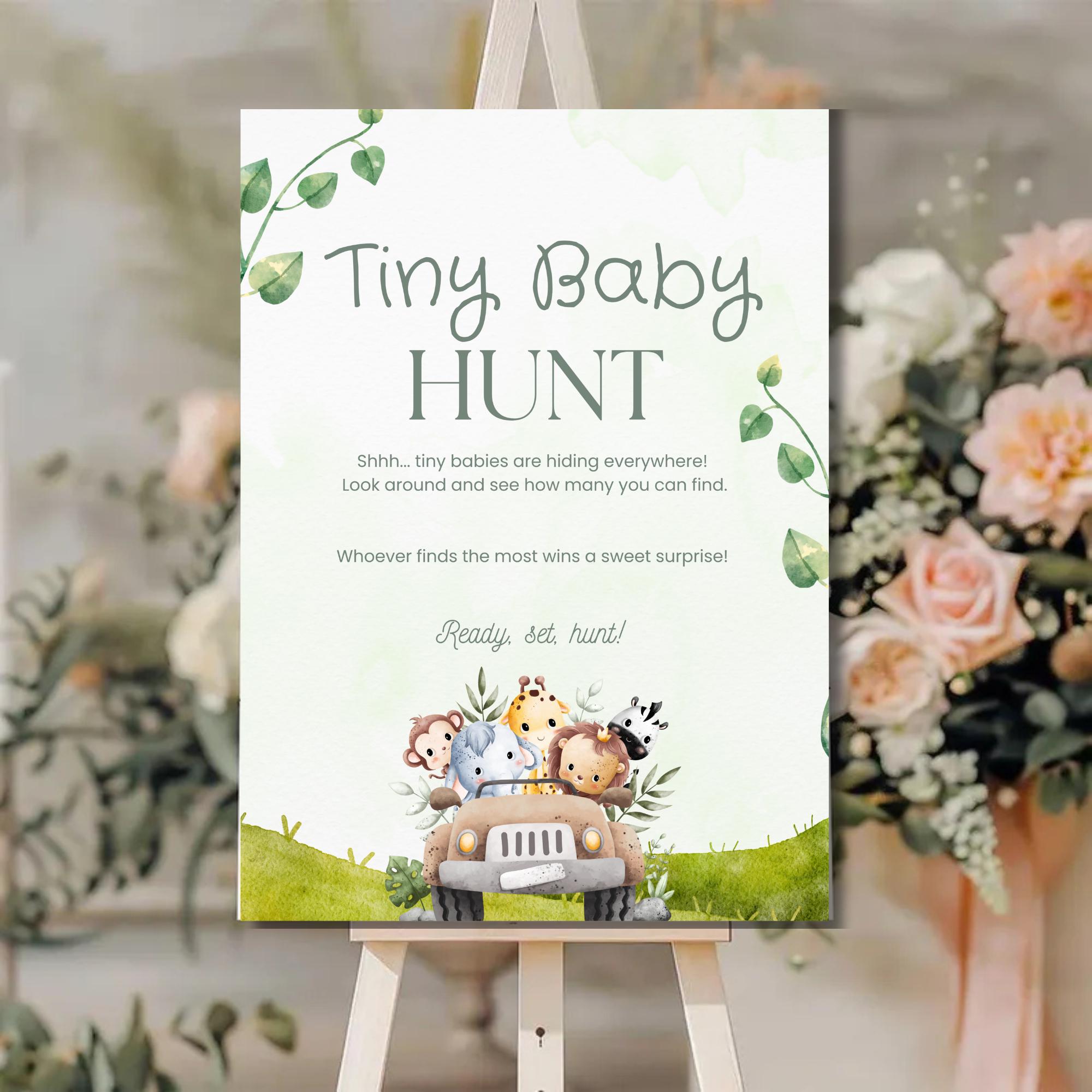 Tiny Baby Hunt Game - Baby Shower Scavenger Hunt - Fun Printable Party ...