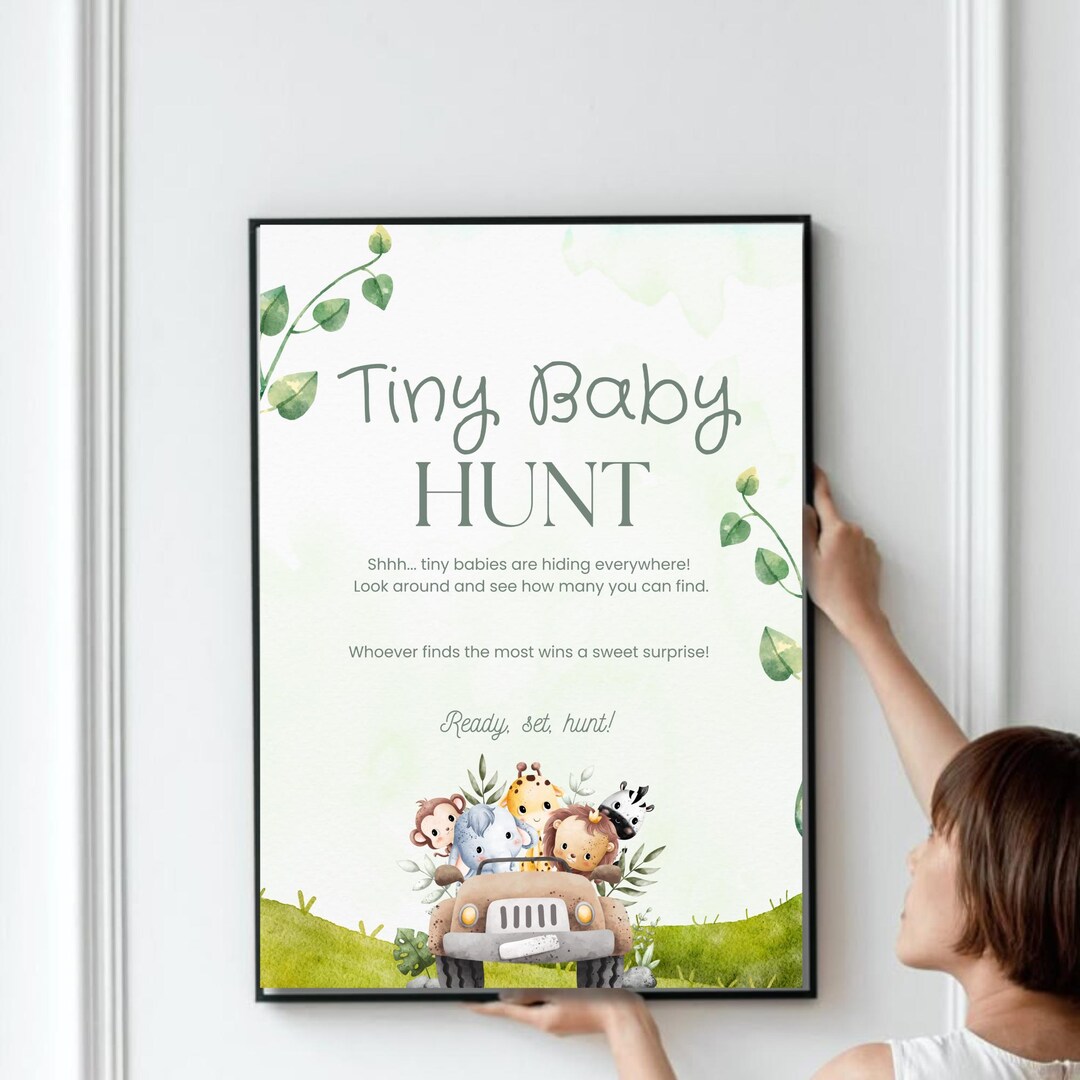 Tiny Baby Hunt Game - Baby Shower Scavenger Hunt - Fun Printable Party ...