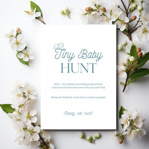 Tiny Baby Hunt Game - Fun Baby Shower Activity - Printable Baby Shower ...