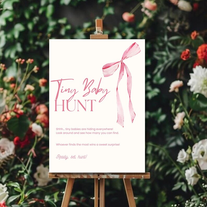 Tiny Baby Hunt - Baby Shower Game - Fun Hide & Seek Activity - Instant ...