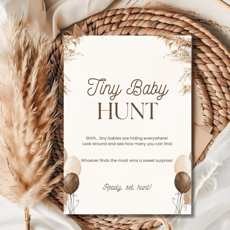 Find the Baby Game - Baby Shower Scavenger Hunt - Fun Printable Party ...