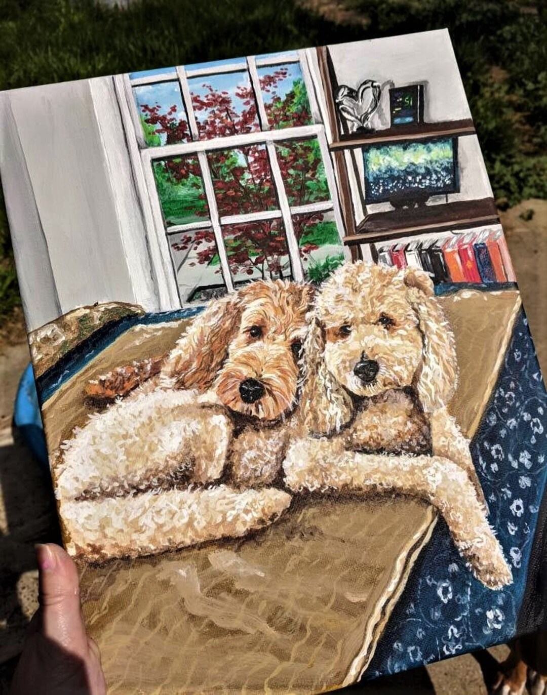 Acrylic Dog Painting, Custom Pet Portraitpainting From ...