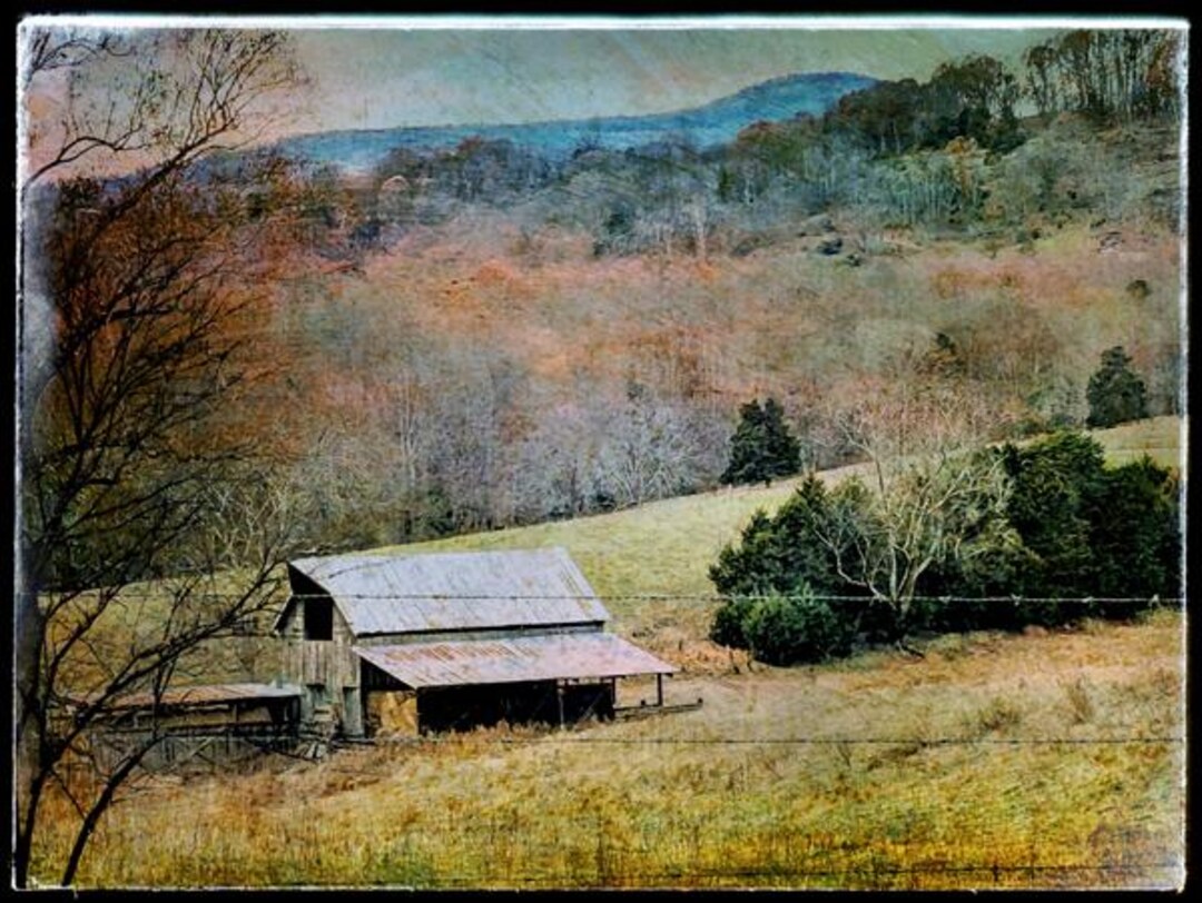 Scenic Barn in Countryside Original Art Download Virginia Barn Wall Art ...