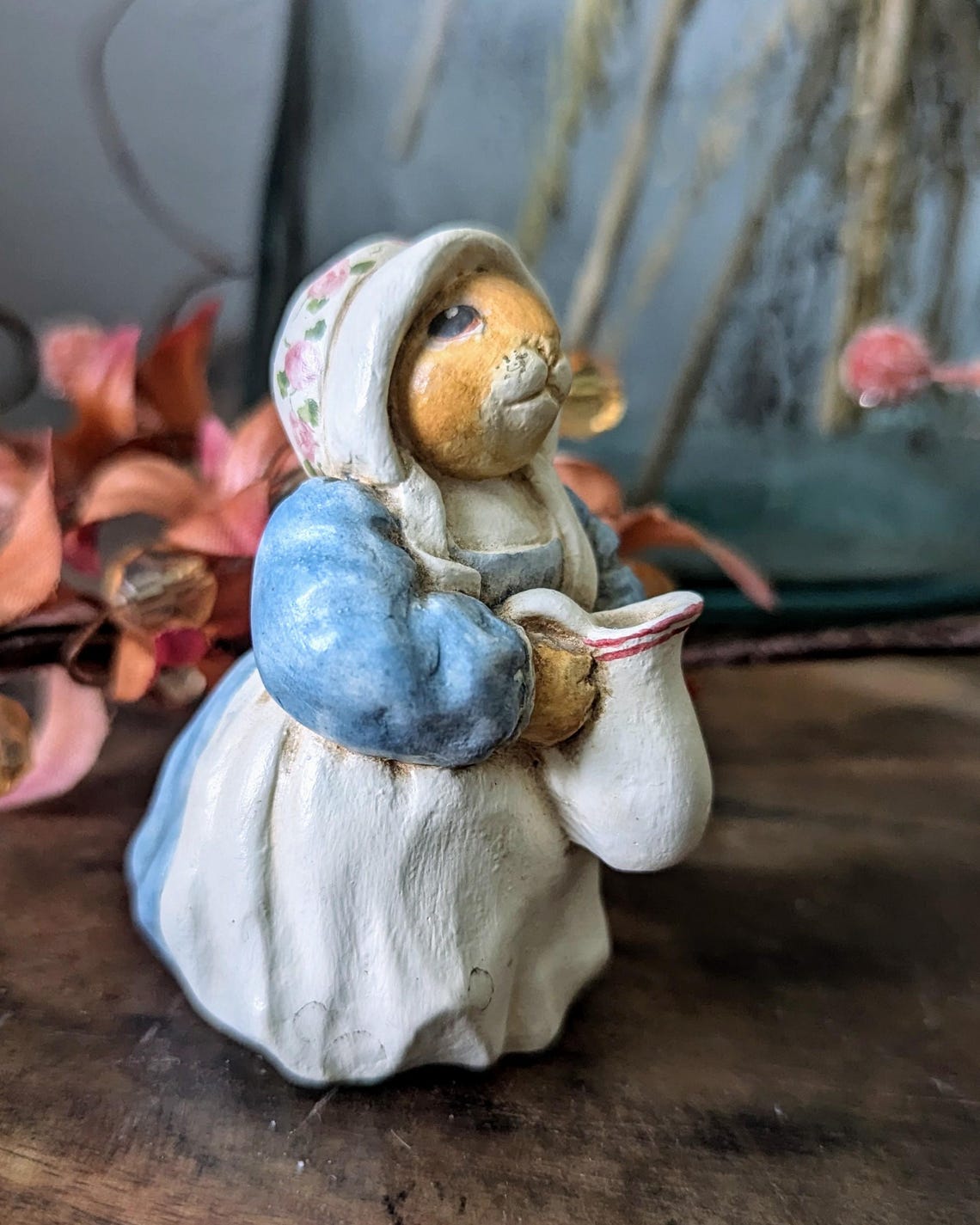 Vintage Doreen Coley "molly" Rabbit Figurine: Hand-painted Woodland ...