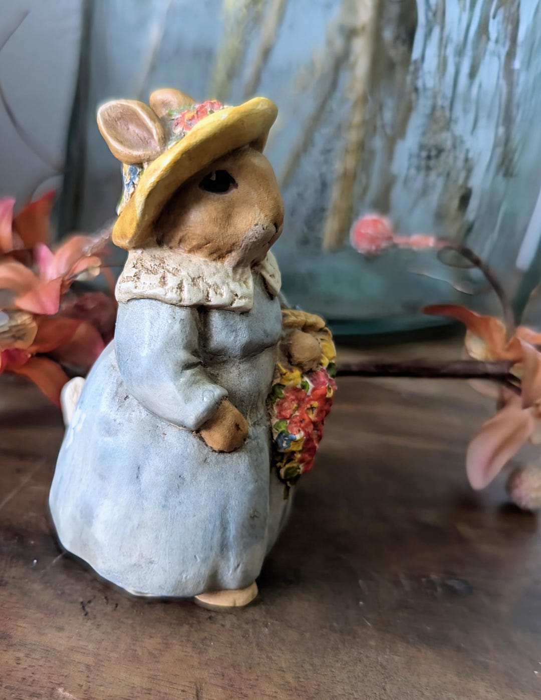 Vintage Doreen Coley Rabbit Figurine: "hazel" Signed Woodland Critter ...