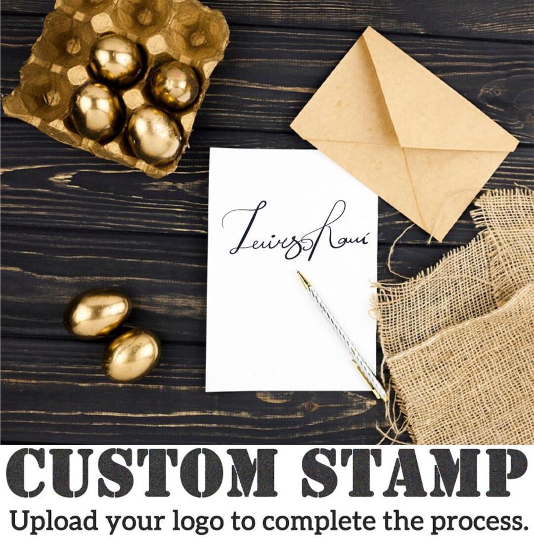 Customized Company Logo Stamp - Signature - Return Address - Wooden ...