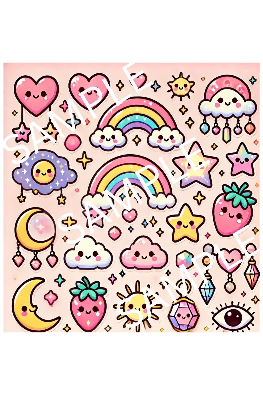 Kawaii Lucky Charms Digital Sticker Sheet, Instant Download , Cute ...
