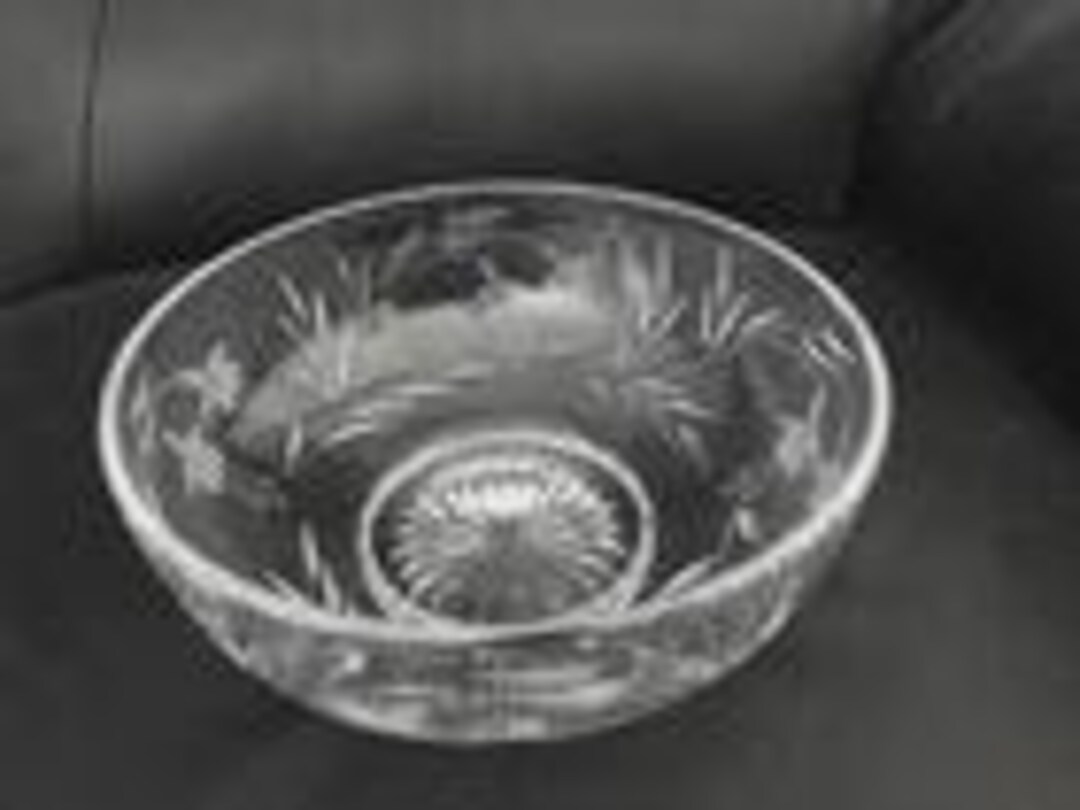 Stuart Crystal Footed Cascade Fuchsia Salad / Fruit / Trifle Bowl 20cm ...