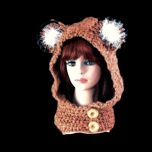 Bear Hooded Cowl - Etsy