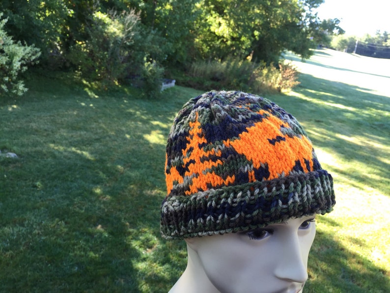 Knit Fornicating Deer Hat Camo Hunting Hat Orange Hunting - Etsy