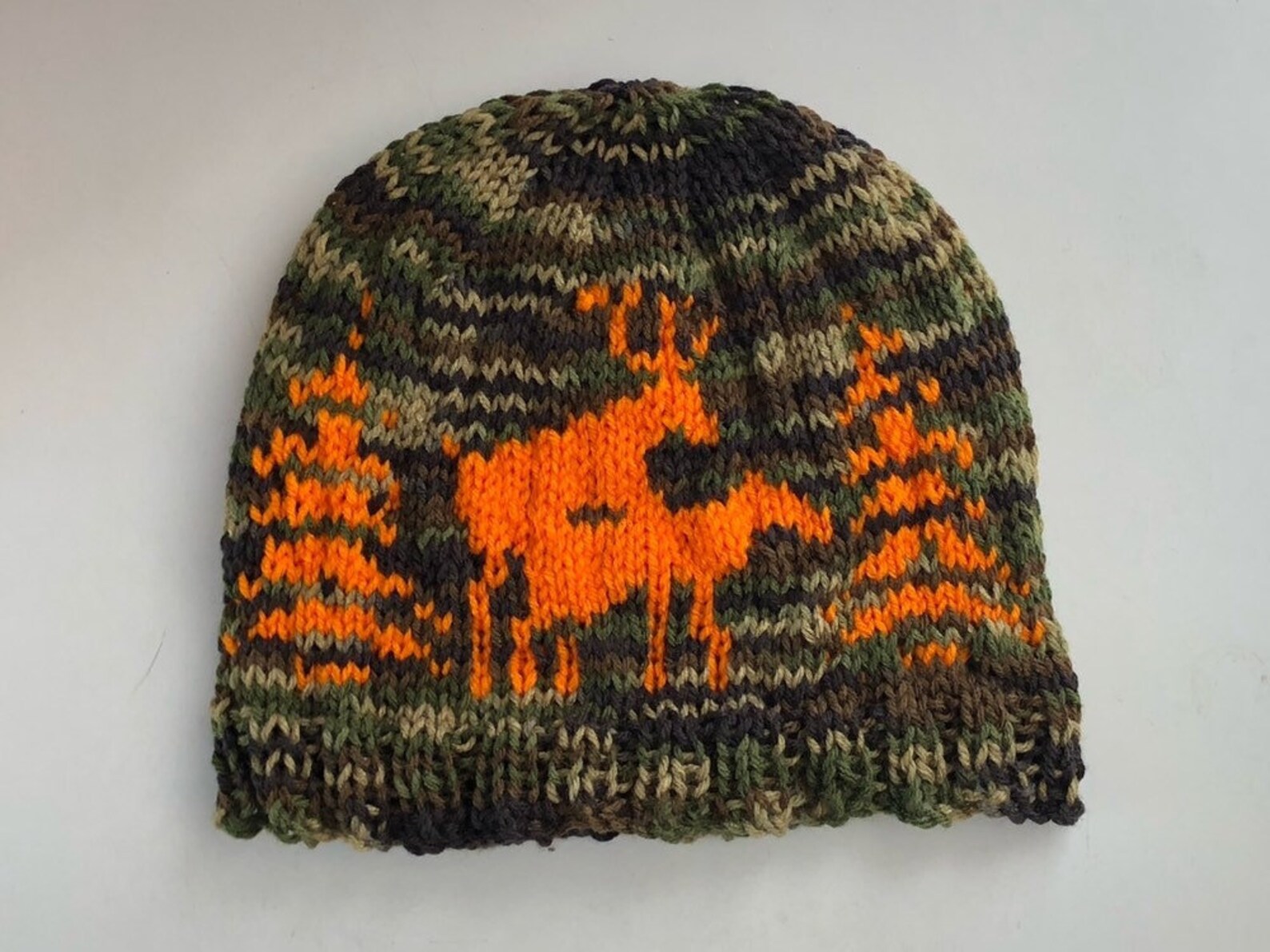 Knit Fornicating Deer Hat Camo Hunting Hat Orange Hunting - Etsy