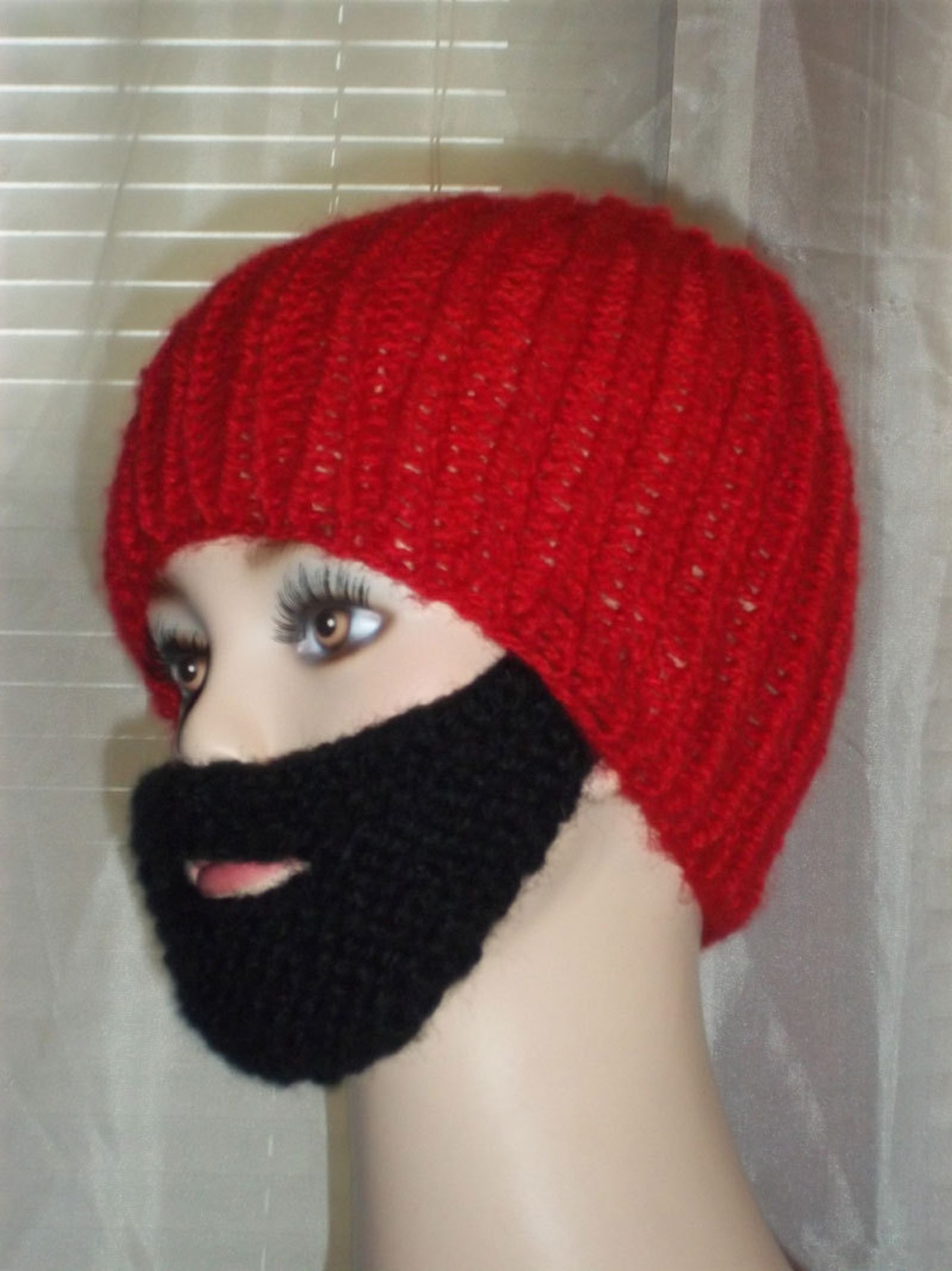 Pattern Bearded Beanie Hat Knitting - Etsy