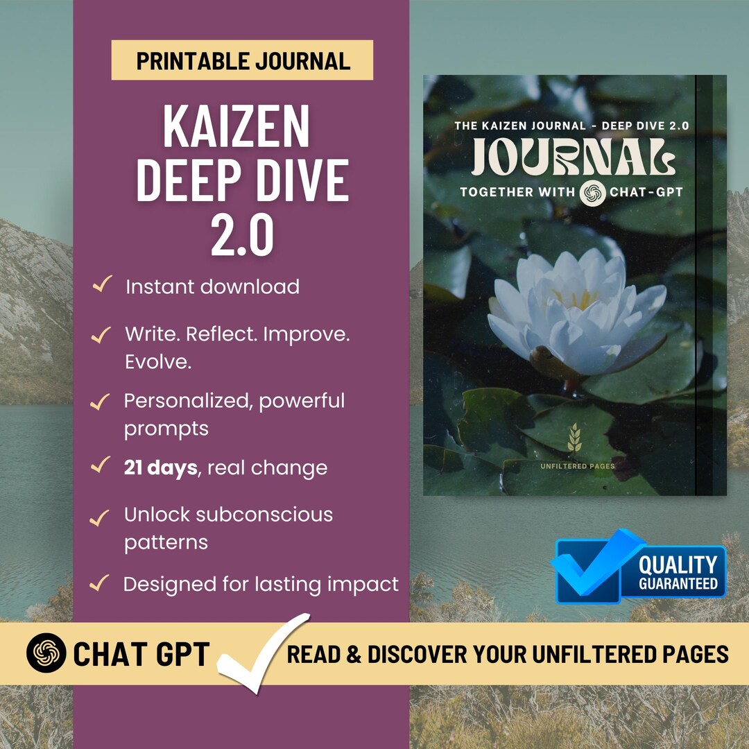 Kaizen Journal Method | AI Powered Self-discovery Workbook | Kaizen ...