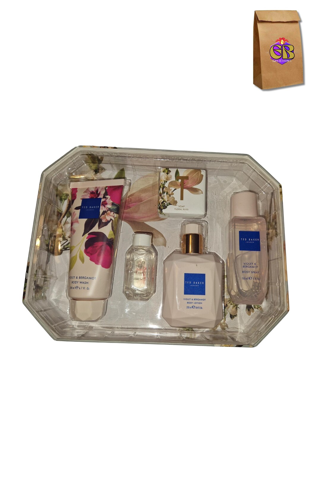 Ted Baker Violet & Bergamot Body Care Gift Set – Floral Scented ...
