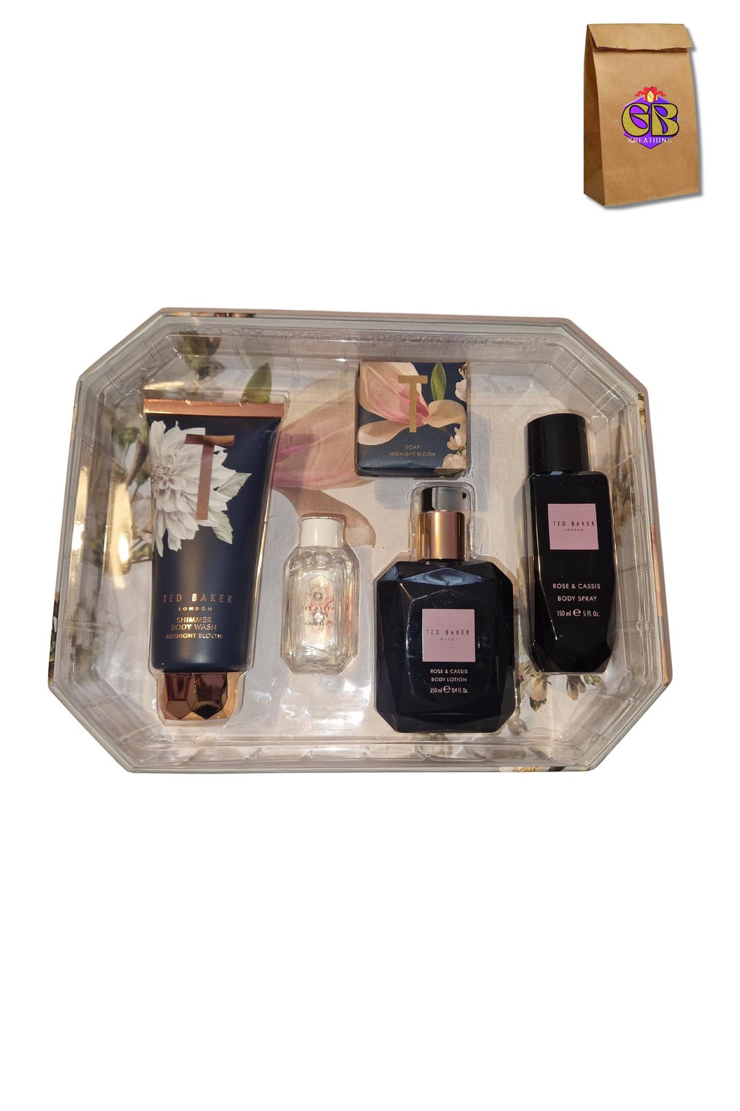 Ted Baker Rose & Cassis Luxury Bath Gift Set – Shimmer Body Wash, Body ...