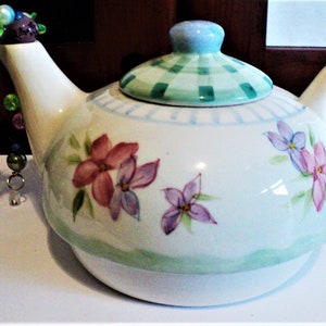 Mini Spring Floral Tea Pot Beaded Home Decor Spring - Etsy