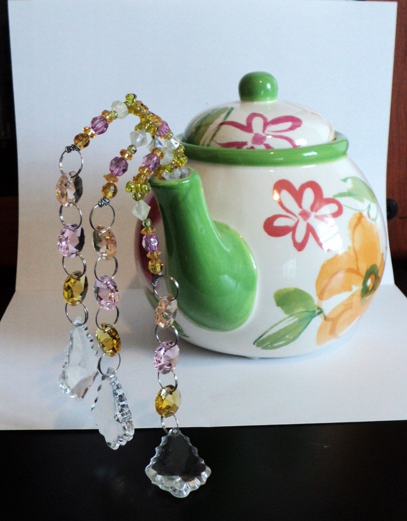 Large Beaded Floral Ceramic Tea Pot Beaded Indoor Garden | Etsy