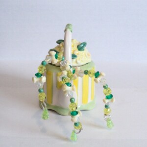 Upcycled Beaded Daffodil Teapot: Mini Ceramic Floral Decor - Etsy