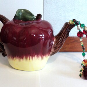 Apple Tea Pot, Beaded Tea Pot, Beaded Home Decor, Indoor Home ...