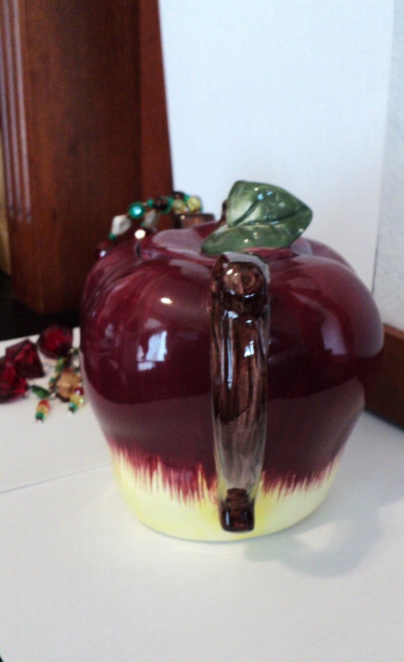 Apple Tea Pot Beaded Tea Pot Beaded Home Decor Indoor Home - Etsy
