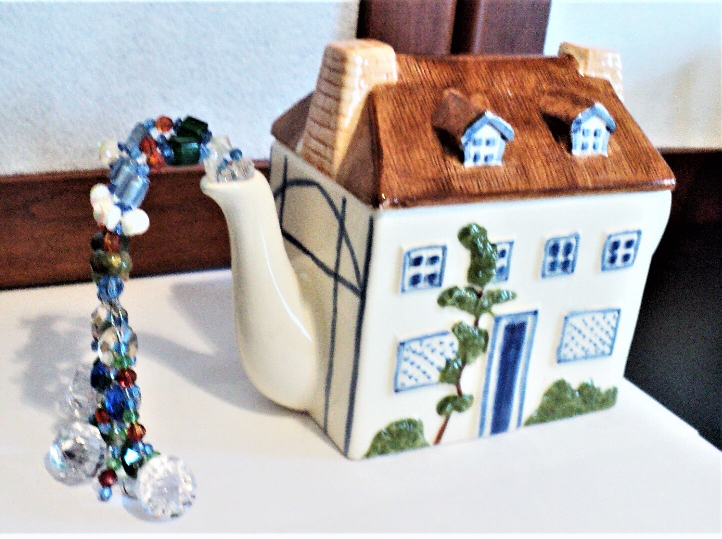 Country Villa Tea Pot, Beaded Home Decor, Beaded Tea Pot, Table ...