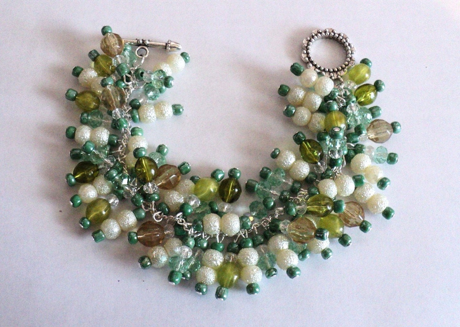 Cha Cha Bracelet Shabby Chic Jewelry Beaded Bracelet - Etsy