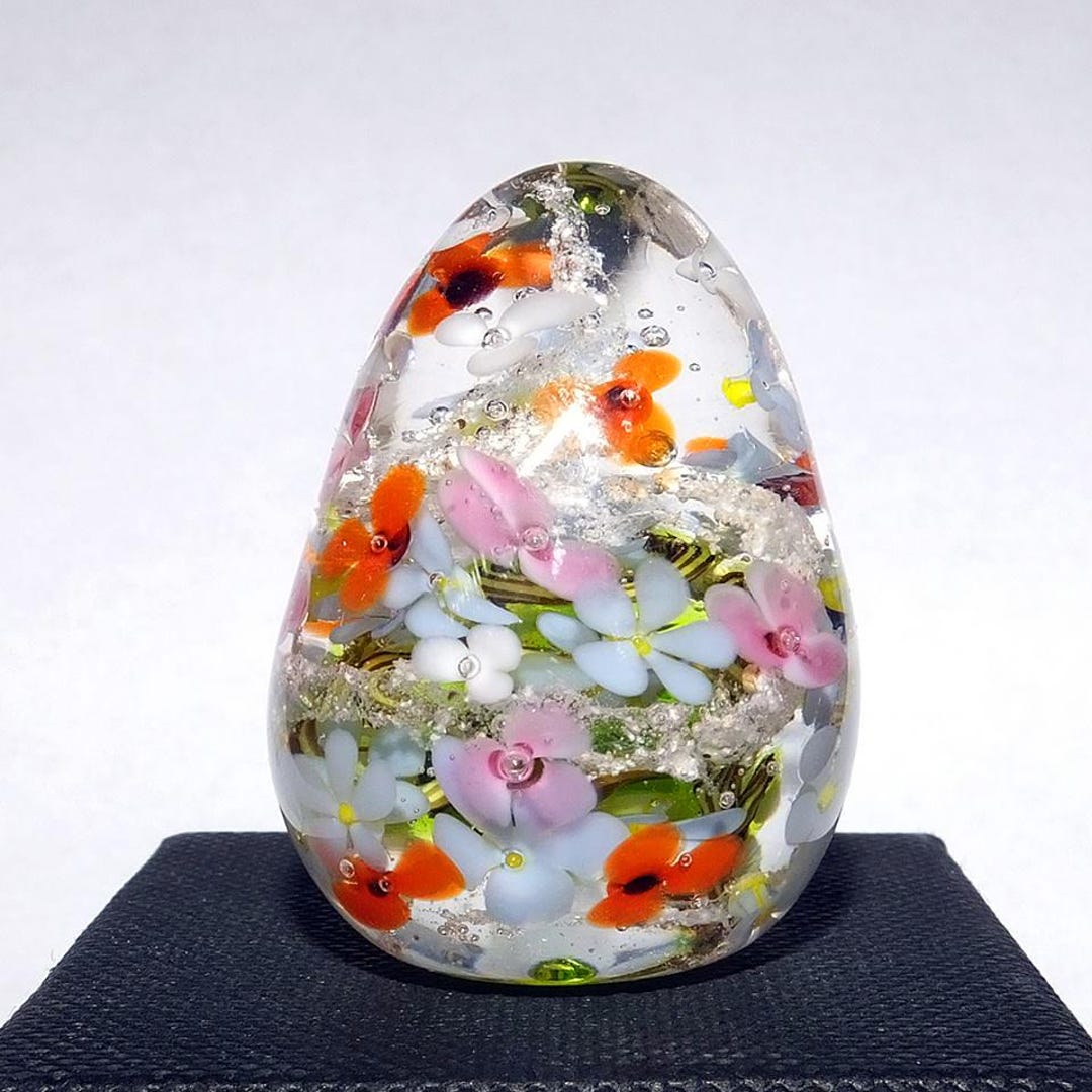 Ash in Glass Memorial Paperweight Anniversary Gift Family Bereavement ...