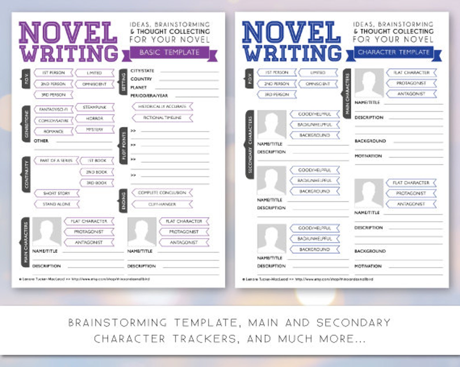Novel Writing Templates V2 Download Now Etsy