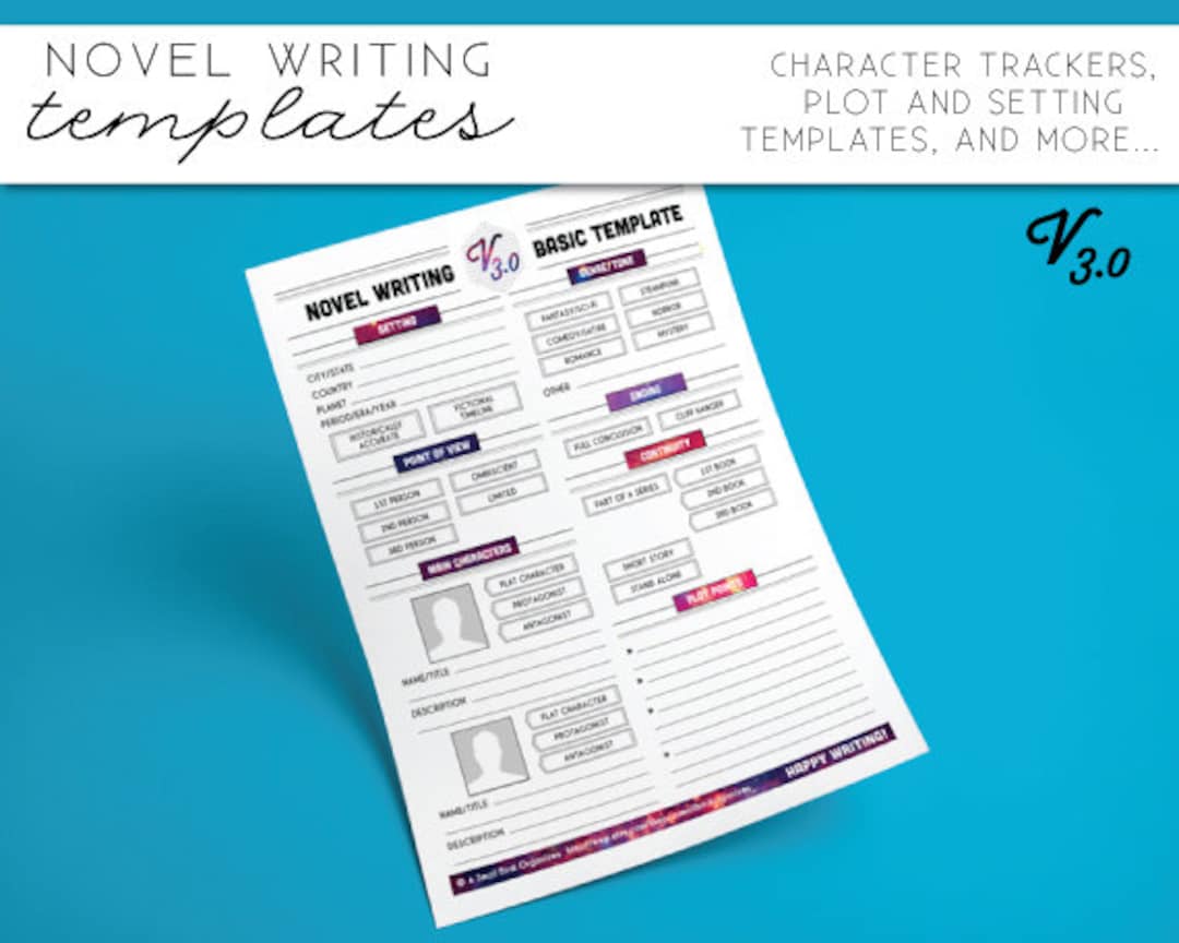 Novel Writing Templates V3 - Etsy