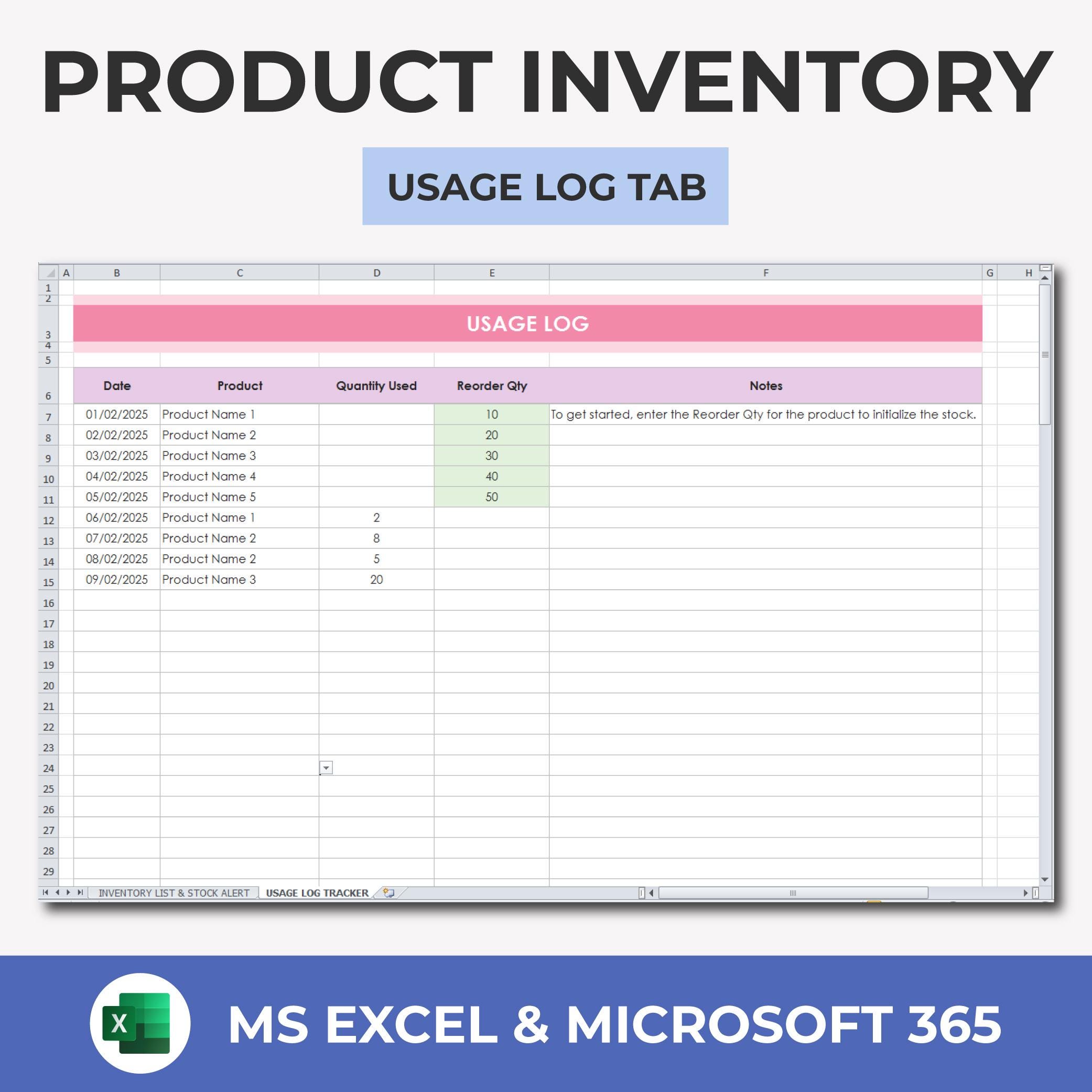 Product Inventory List & Alert Tracker, Stock Inventory Alert Tracker ...
