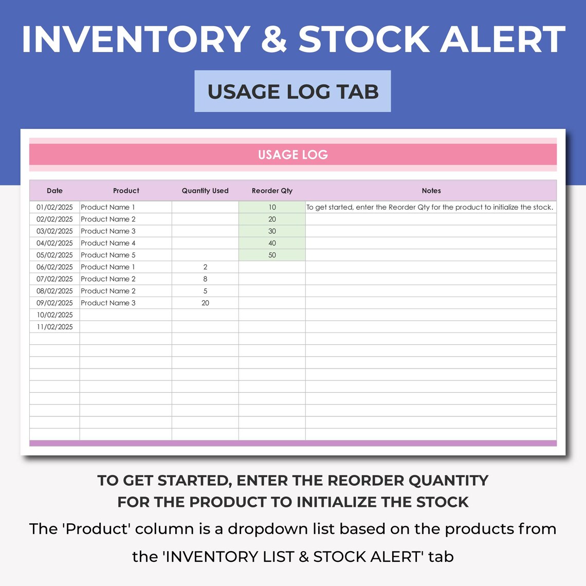 Product Inventory List & Alert Tracker, Stock Inventory Alert Tracker ...