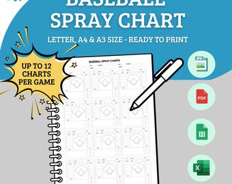 Baseball Hitting Spray Chart - Etsy